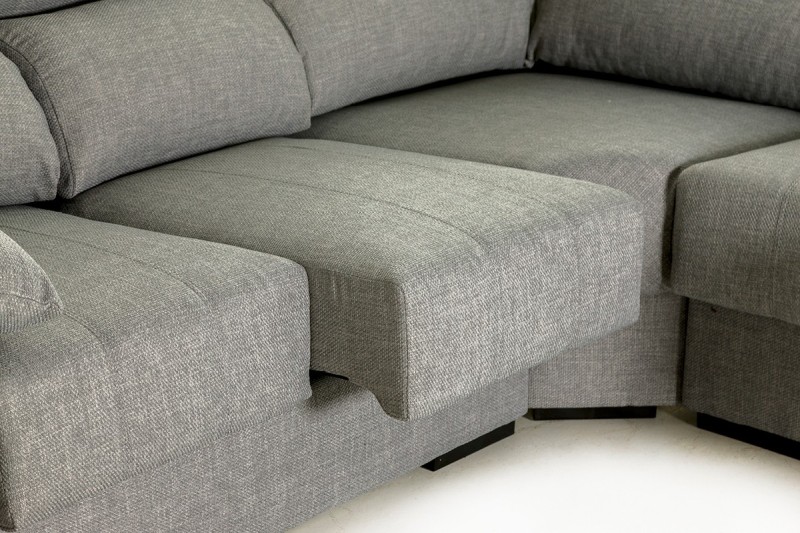 Sofá Rinconero KANSAS Gris al MEJOR PRECIO