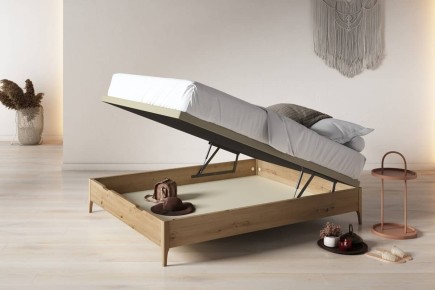 Canapé XXL roble de 150X190 con Base Tapizada al MEJOR PRECIO