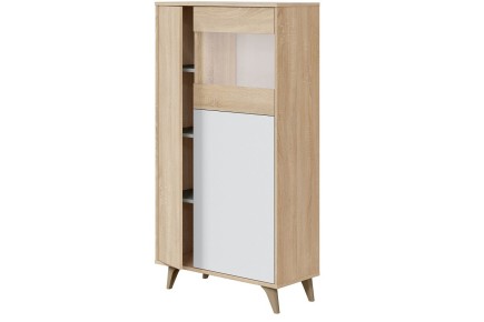 Pack Muebles de Salón Kikua Plus en roble y blanco
