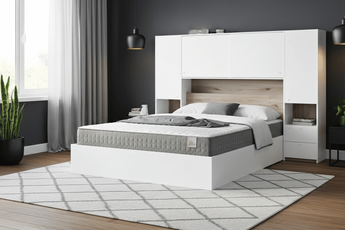 PACK Dormitorio puente matrimonio WATSON 135 cm