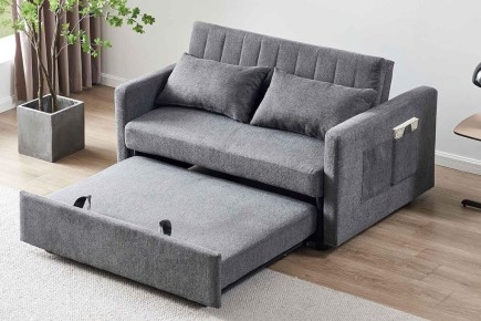 Sofá cama gris oscuro PARMA al MEJOR PRECIO