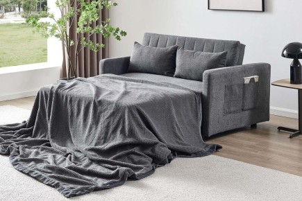 Sofá cama gris oscuro PARMA al MEJOR PRECIO